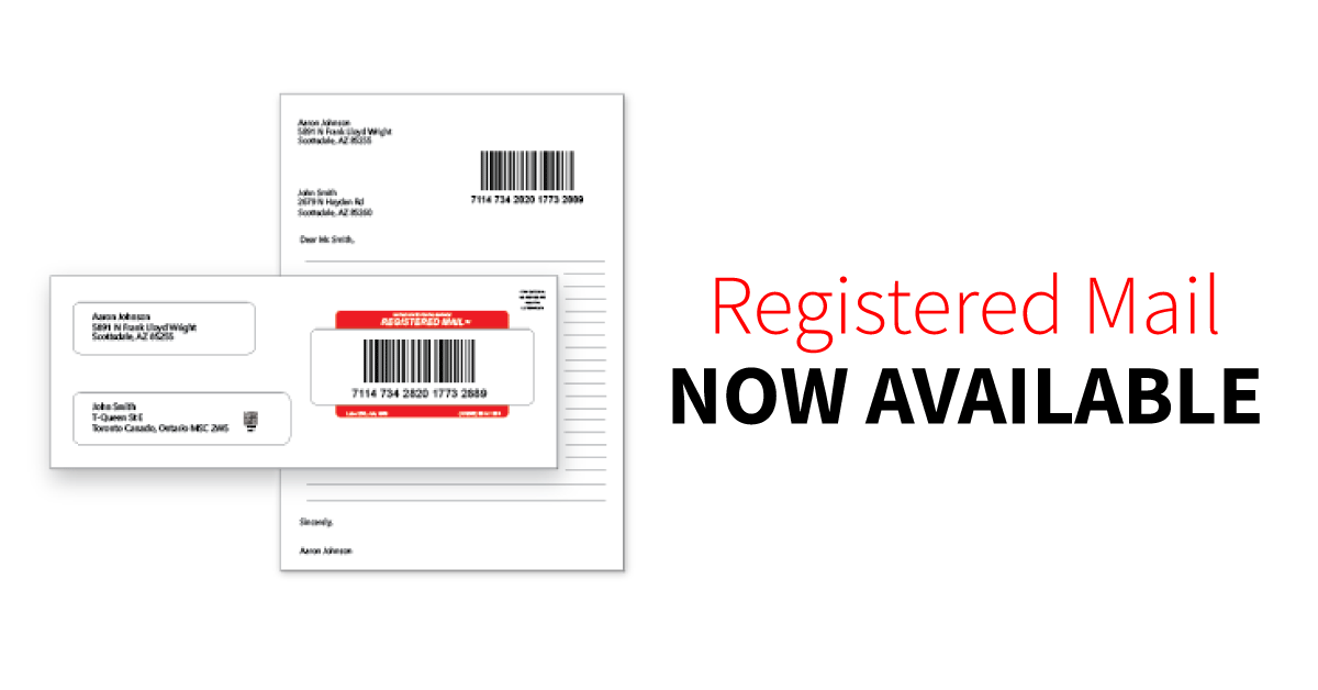 Now Available! Send Registered Mail Through LetterStream | LetterStream ...
