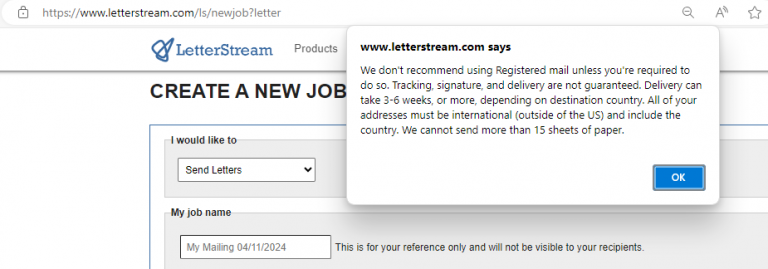 Now Available! Send Registered Mail Through LetterStream | LetterStream ...